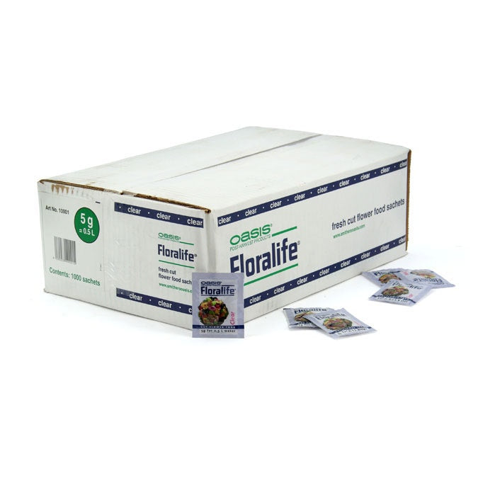 Floralife Cut Flower Food Sachets 5gm Pk/1000 - Clear – 4Mooi